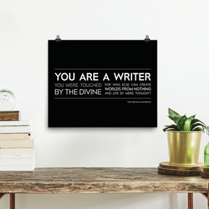 Writer Wall Art / Inspirational Quote Complements a Writing Desk ...