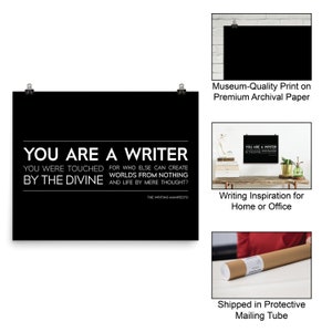 Writer Wall Art / Inspirational Quote Complements a Writing Desk ...