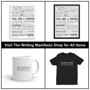 The Writing Manifesto 18"x24" Matte Writing Poster — Gift for Writer ...