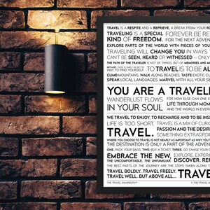 World Traveler Inspirational Quote Print | Wanderlust Adventure Travel ...