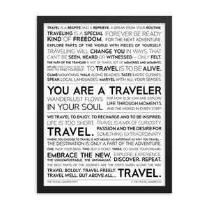 Traveler, Adventurer, World Explorer Print / Journey to Remember ...