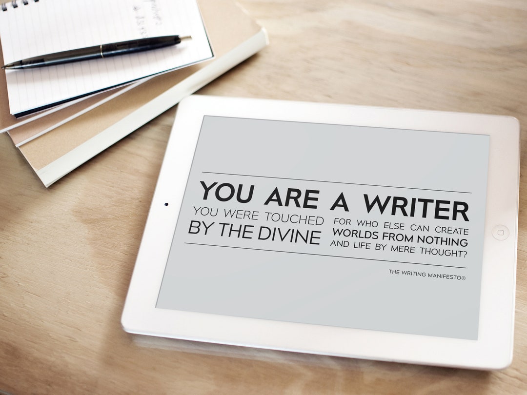 Writing Printable Inspirational Wall Art / Writer, Author, Poet Digital ...