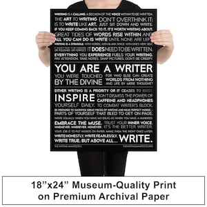 Writer & Journalist Inspirational Print — the Writing Manifesto for ...