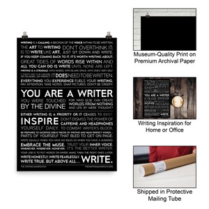 Writer & Journalist Inspirational Print — the Writing Manifesto for ...