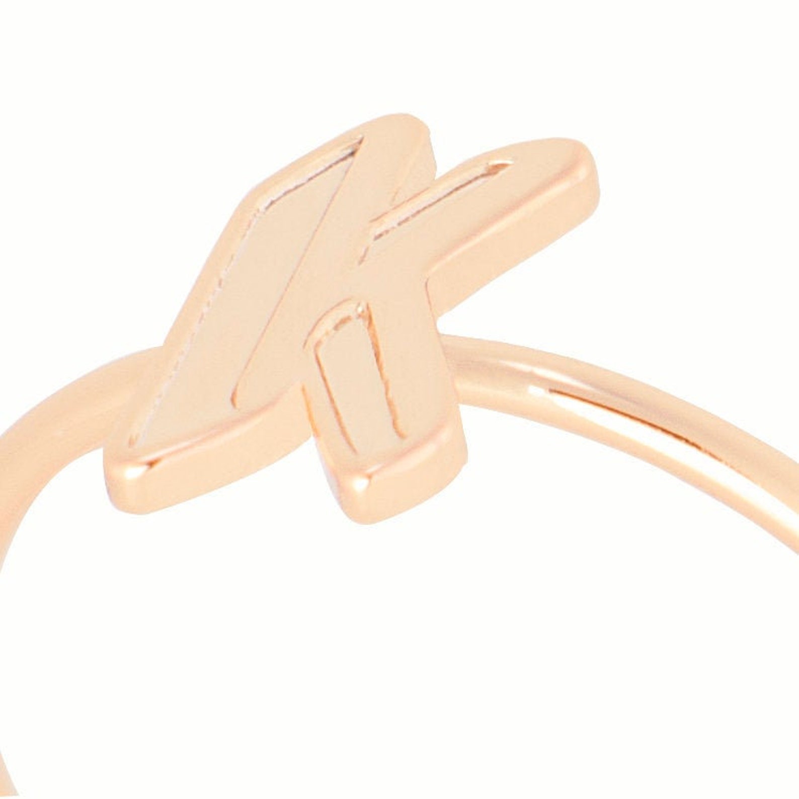 Initial Ring - Alphabet K - Etsy