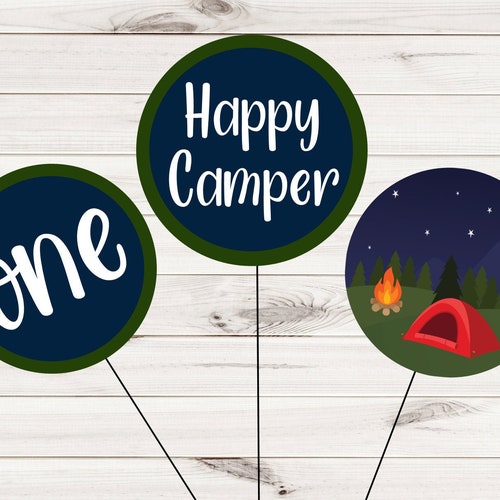 One Happy Camper Cake Topper/ Happy Camper Birthday | Etsy