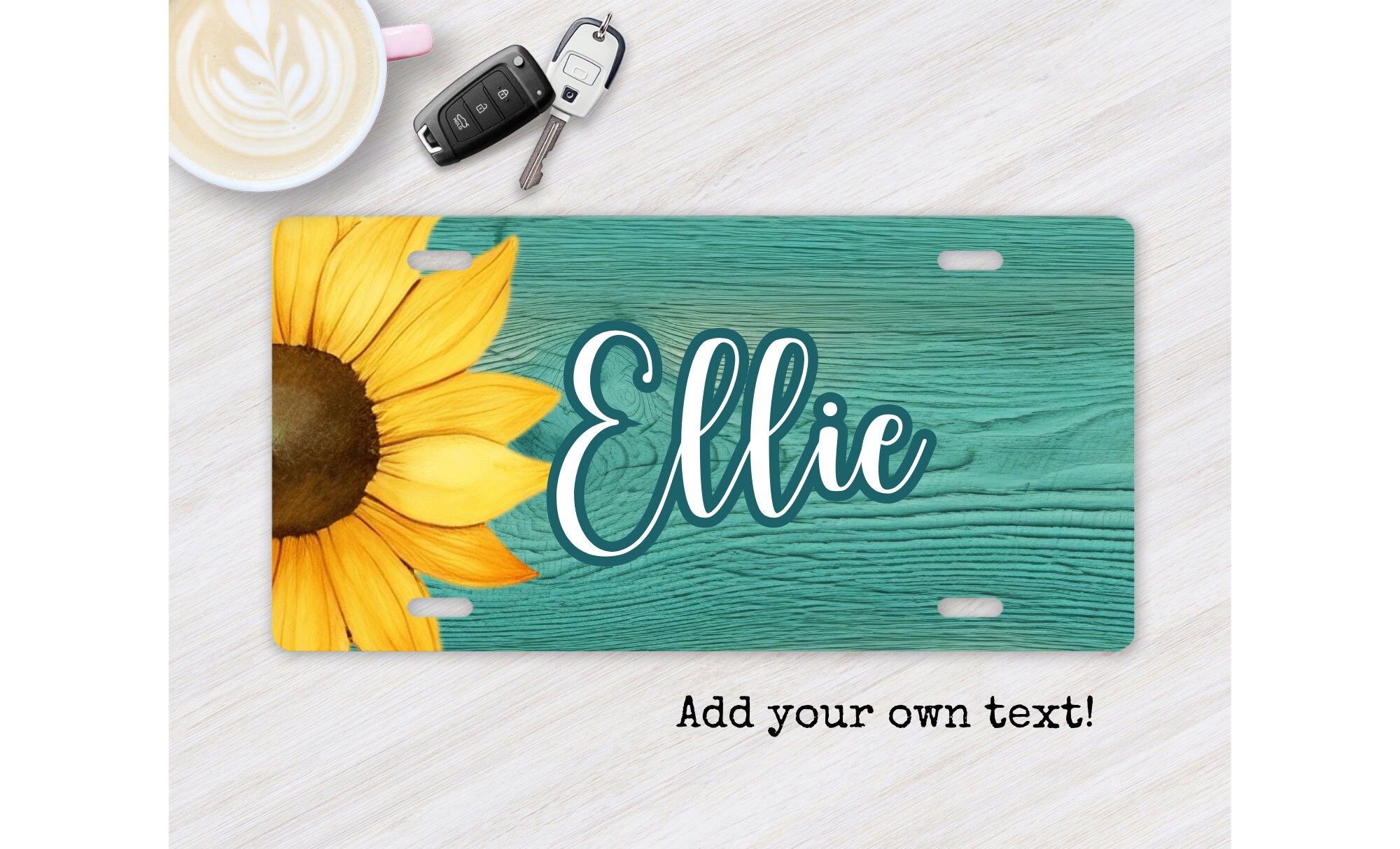 License Plate Sublimation Design Sunflower License Plate - Etsy