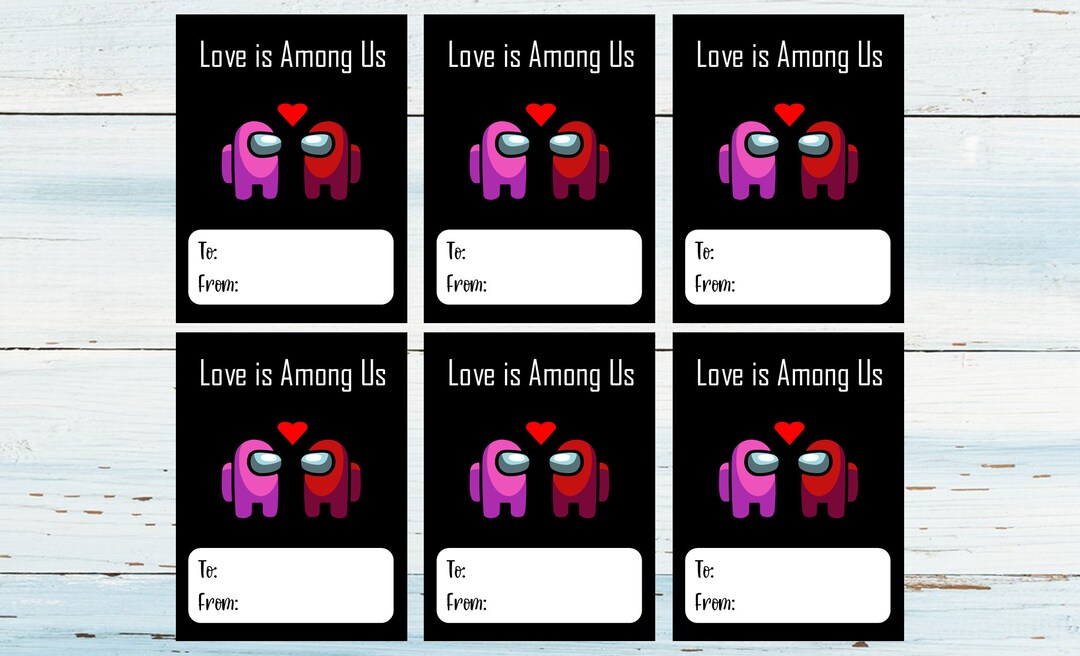 Among Us Valentines INSTANT DOWNLOAD - Etsy
