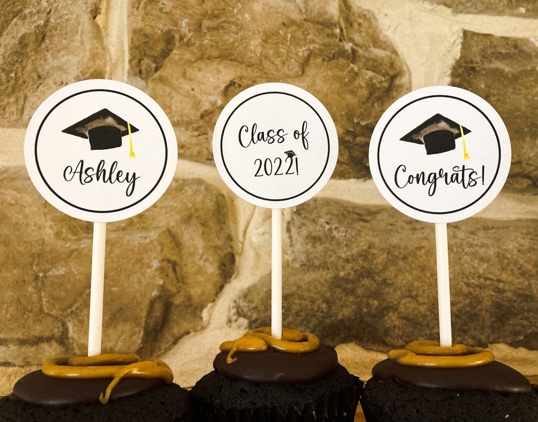 Graduation Cupcake Toppers PRINTABLE - Etsy
