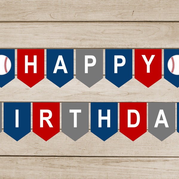 Baseball Birthday Banner - Etsy