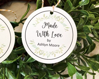 Sewn With Love Tags Printable. Made With Love Product Tags. Gift Tags ...