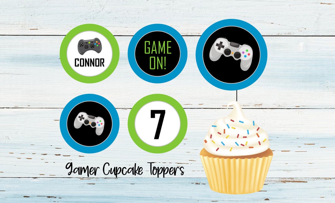 Gamer Cupcake Toppers PRINTABLE - Etsy