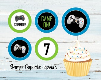 Game Controller Cupcake Toppers / Picks / Printable Label Stickers ...