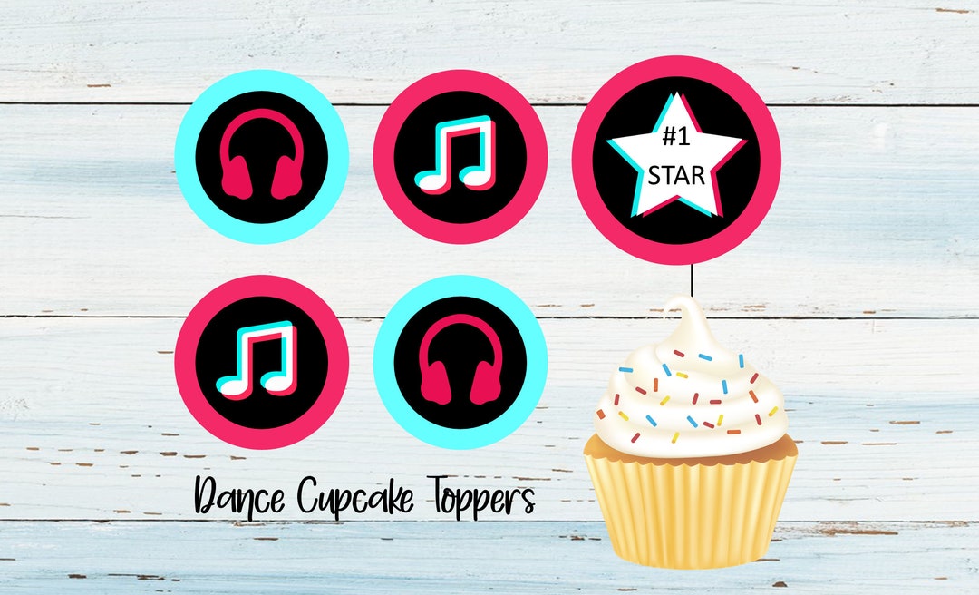 Dance Cupcake Toppers INSTANT DOWNLOAD - Etsy