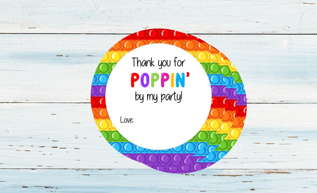 Pop It Favor Tags INSTANT DOWNLOAD - Etsy