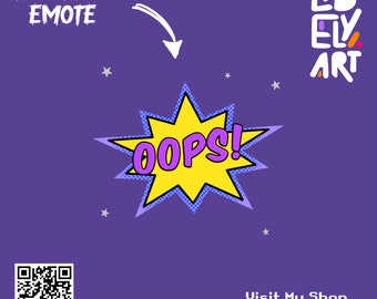 Retro Comic Wow Emote Animated Twitch Emotes and Badges for Streamers ...