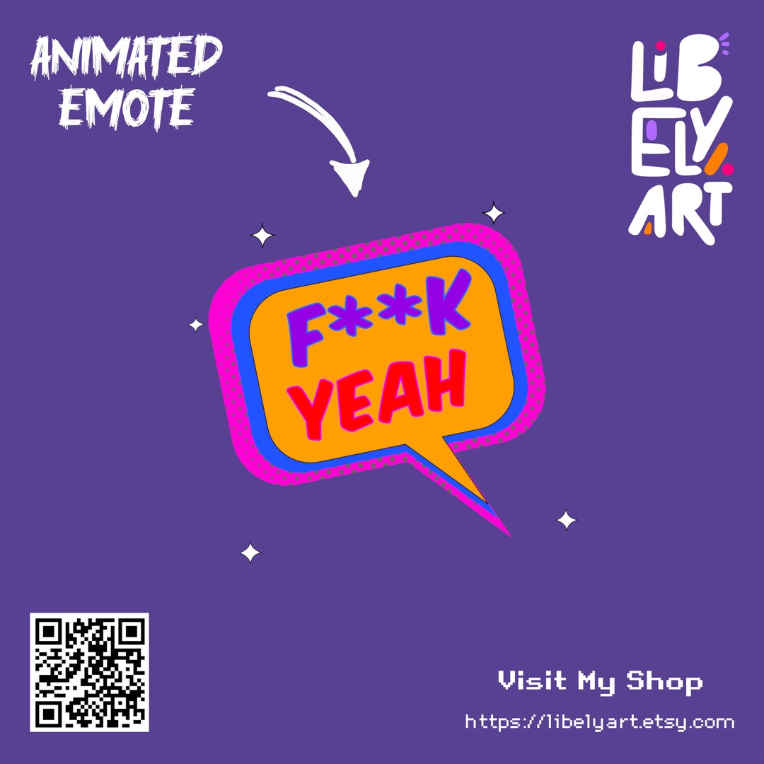 Retro Comic Hell Yeah Emote Gif Animated Twitch Emotes & Badges for ...