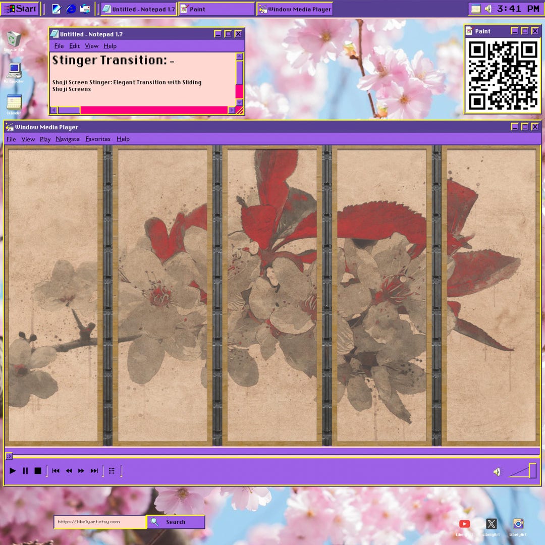 Shoji Screen Stinger – Seamless Sliding Transition With Sakura Flower ...