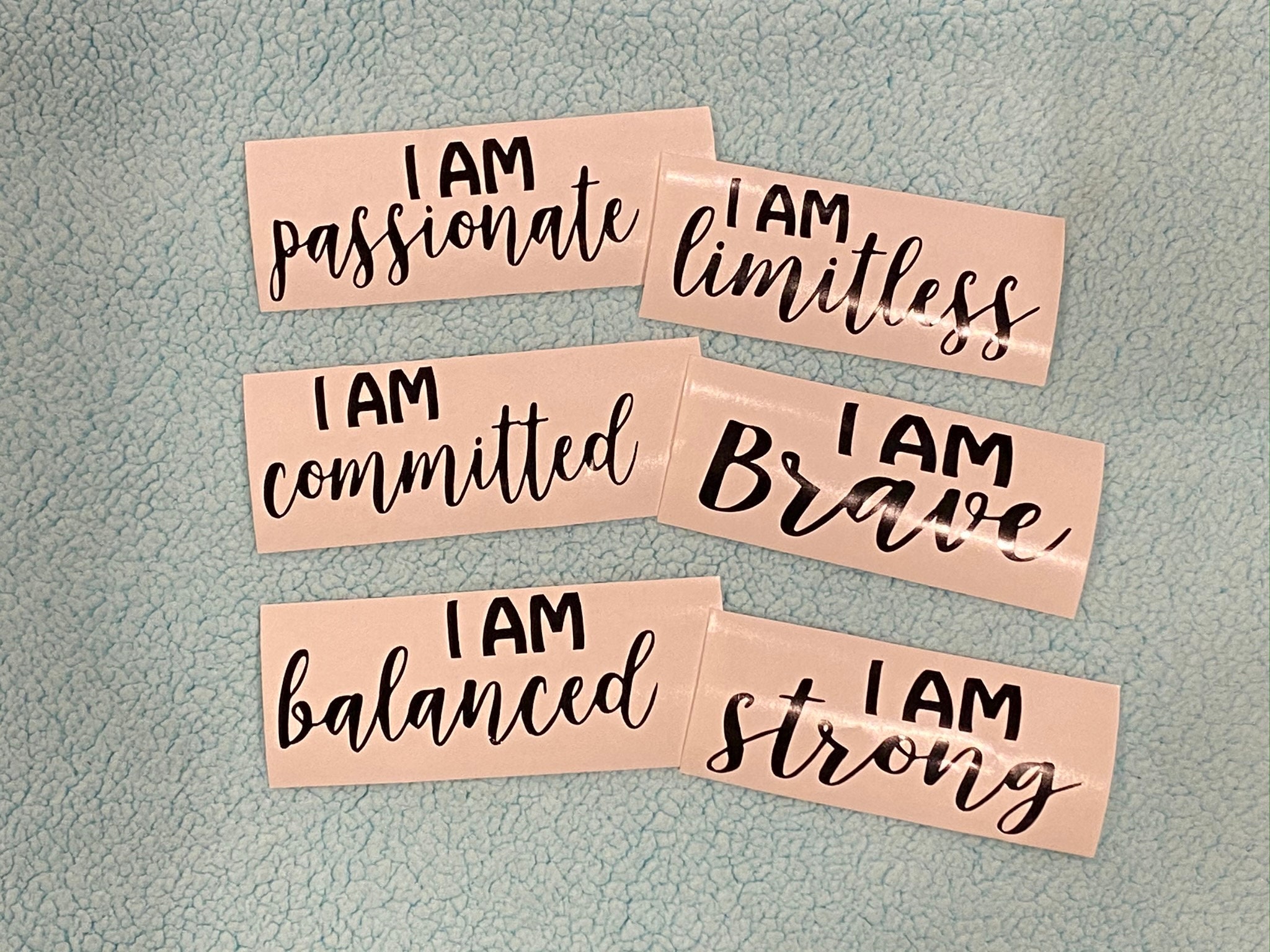 Affirmation Decal I Am Decal Word Sticker Workout | Etsy