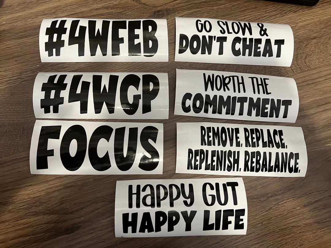 4 Weeks for Every Body - Gut Protocol - DECAL ONLY - Word Sticker - Etsy