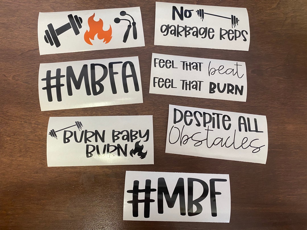 MBF and MBFA Inspired Decal - Word Sticker - Workout - Etsy