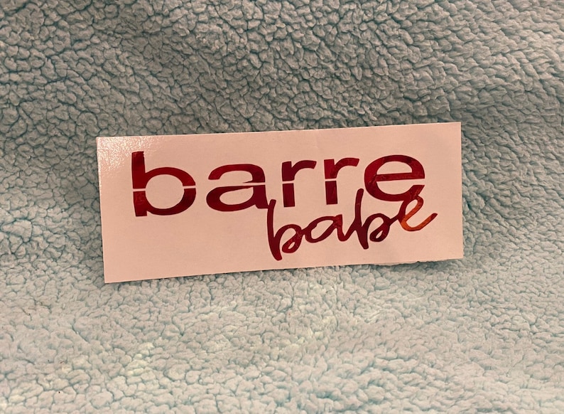 Barre Inspired Decal - Word Sticker - Workout - Barre Babe - Etsy