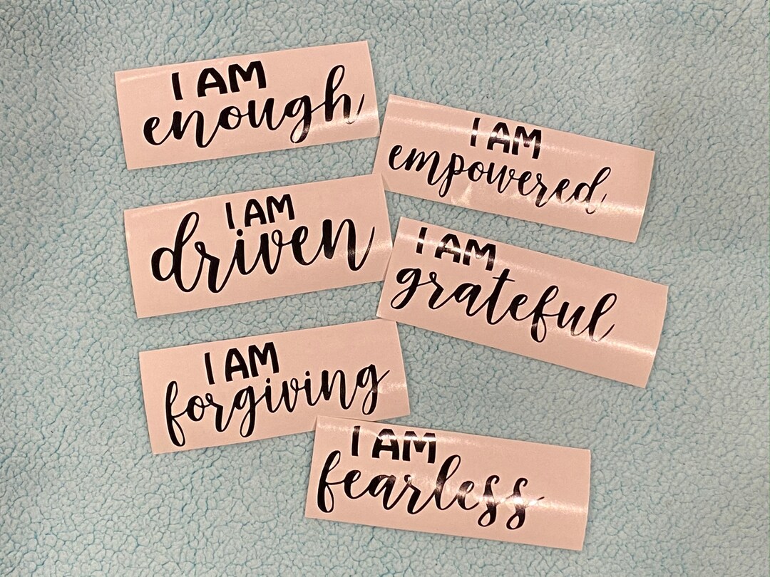 Affirmation Decal - I Am Decal - Word Sticker - Workout - Etsy