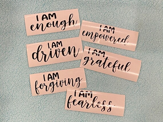 Affirmation Decal I Am Decal Word Sticker Workout | Etsy