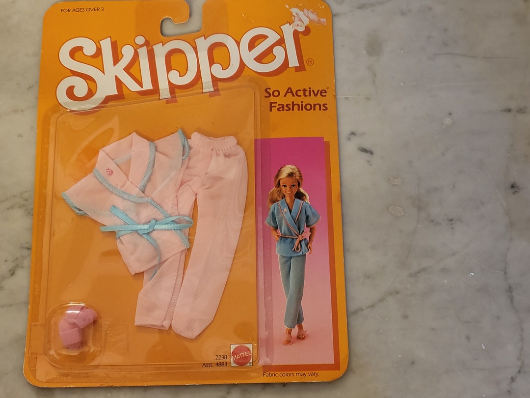 Vintage Skipper so Active Fashions, Mattel Skipper Doll Pajamas 2238 NRFP Skipper Doll Fashion ...