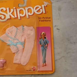 Vintage Skipper so Active Fashions, Mattel Skipper Doll Pajamas 2238 ...
