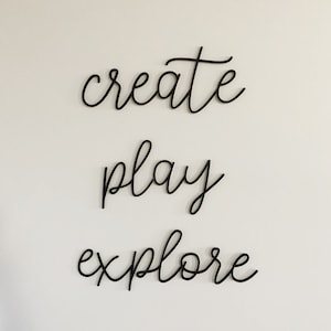 Create, Play, Explore / Kids Cutout / 3D Create, Play, Explore - Etsy