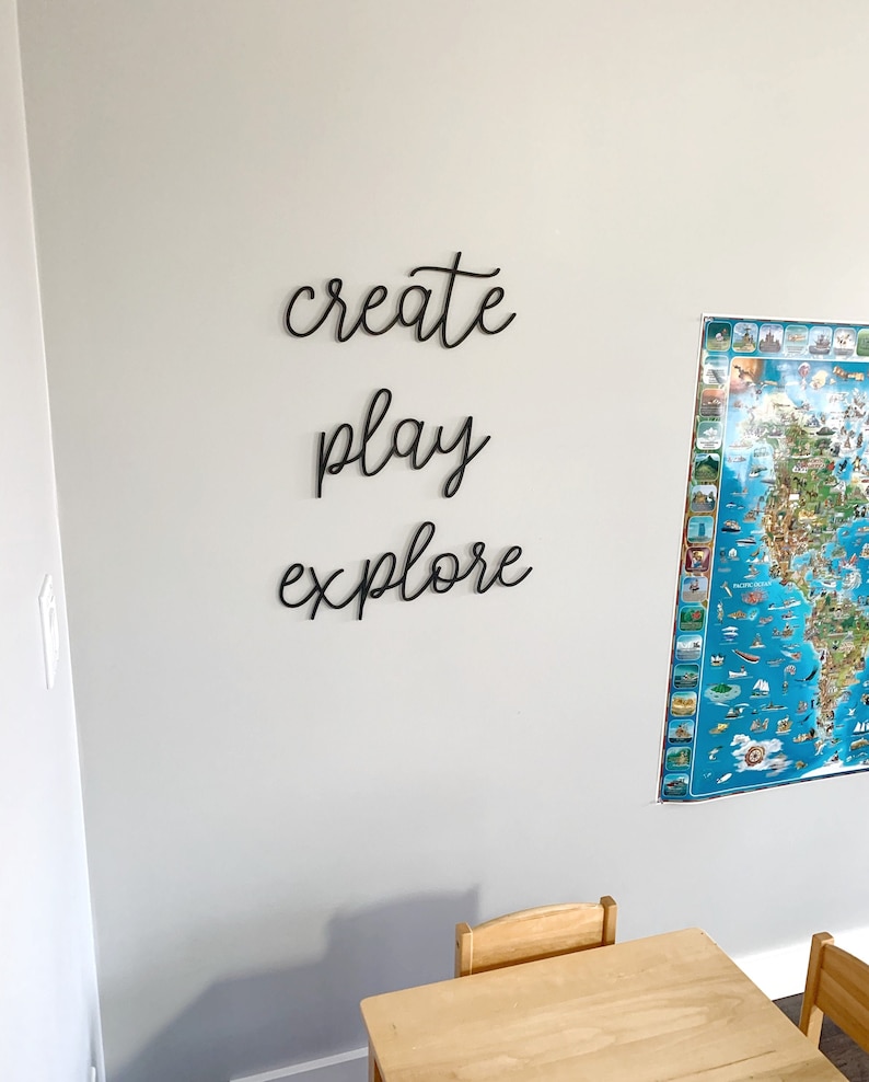 Create, Play, Explore / Kids Cutout / 3D Create, Play, Explore - Etsy