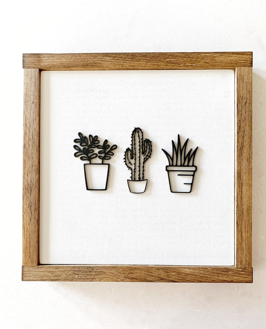 3 Plants Sign / Plants Sign / 3D Sign / Rustic Sign - Etsy