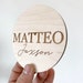 Personalized Baby Name Disc/ Wooden Baby Disc / Baby Announcement Disc ...