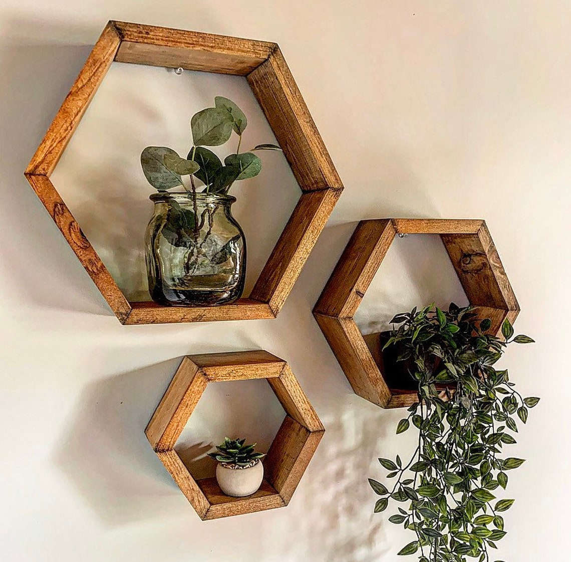 Set of 3 Hexagon Floating Shelves / Floating Shelf / Floating | Etsy