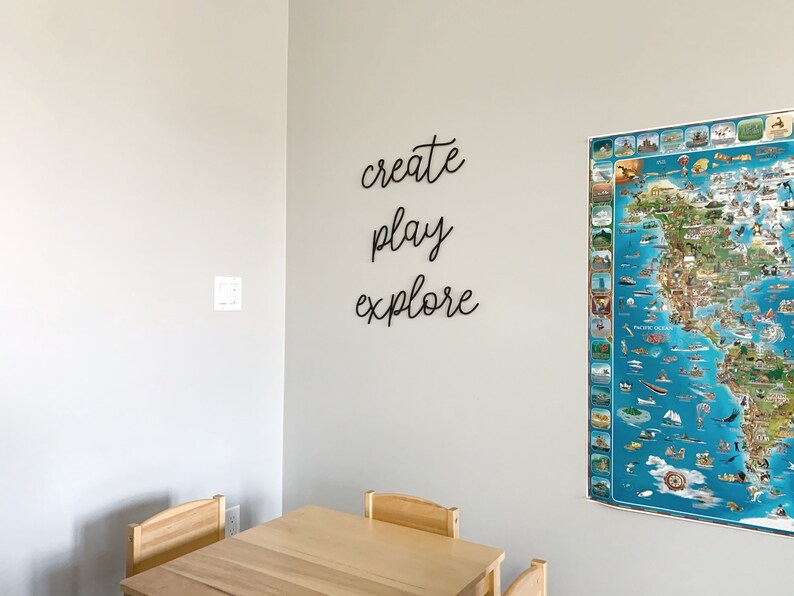 Create, Play, Explore / Kids Cutout / 3D Create, Play, Explore - Etsy