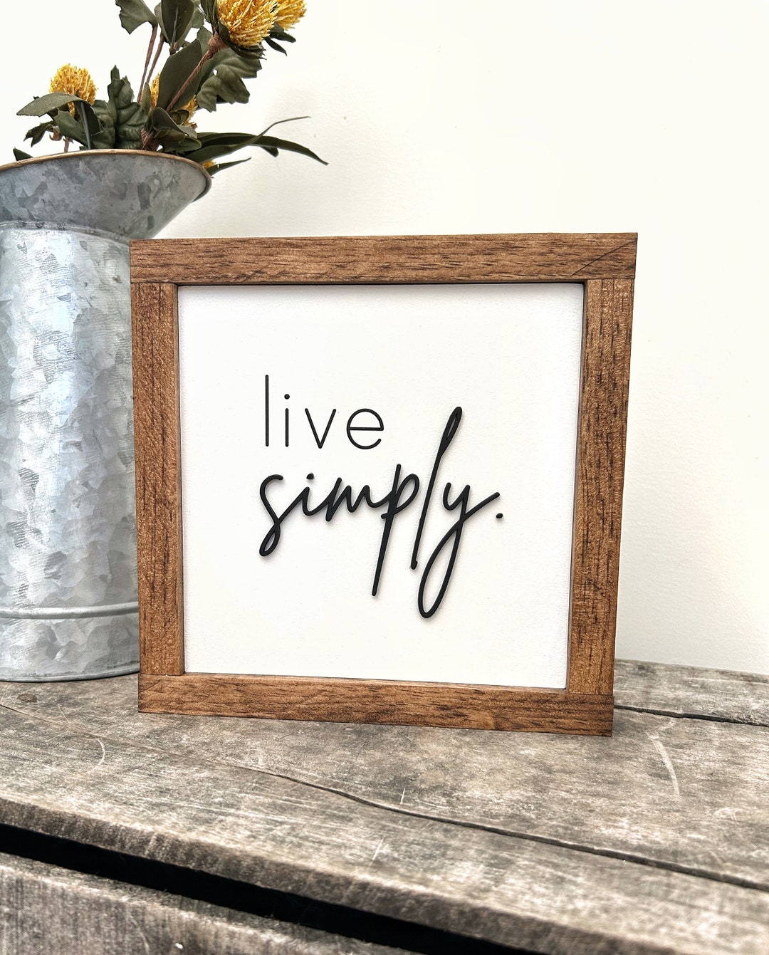 Live Simply Sign / UV Printed Sign / 3D Sign - Etsy