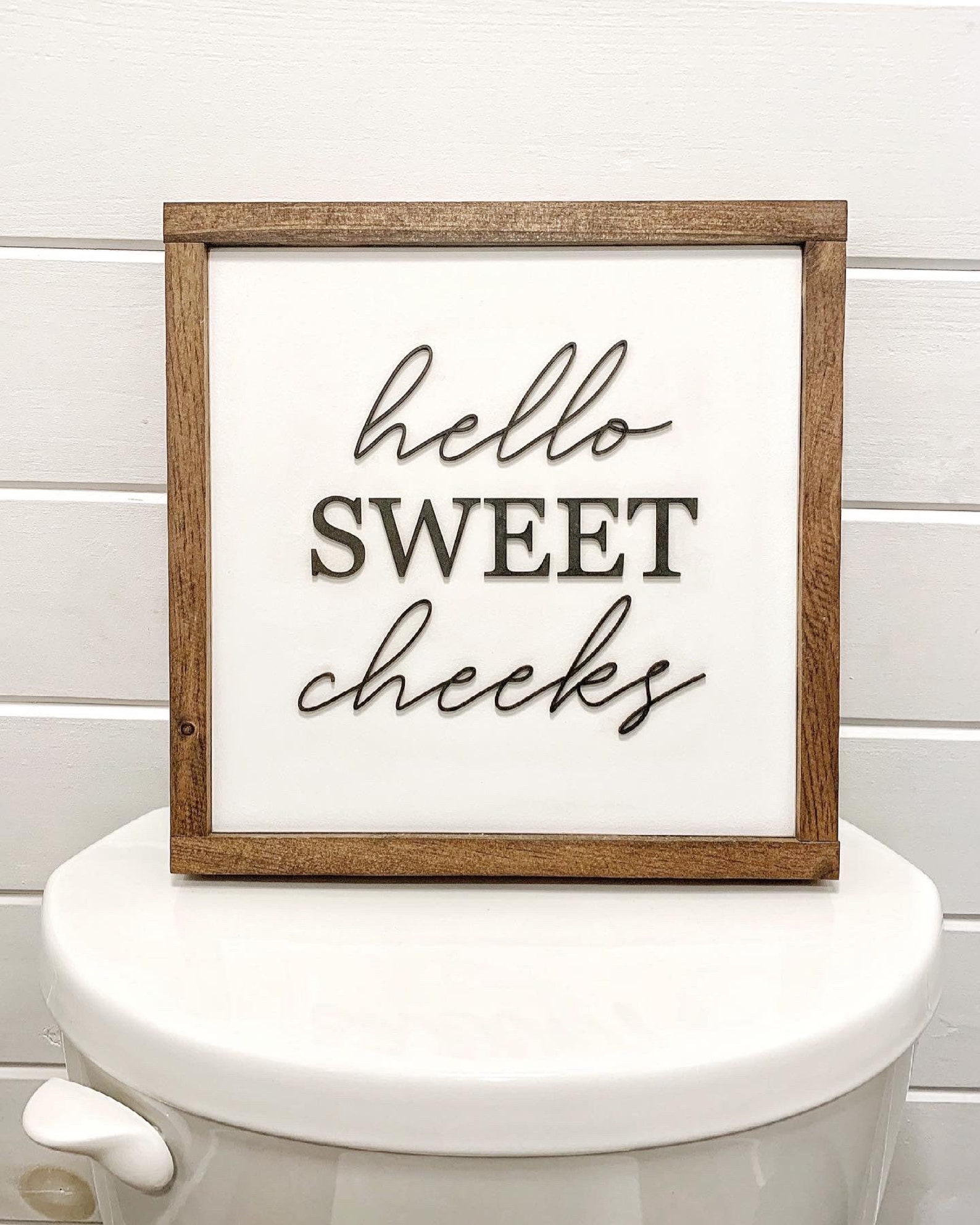 Hello sweet cheeks sign / 3D sign / rustic sign | Etsy