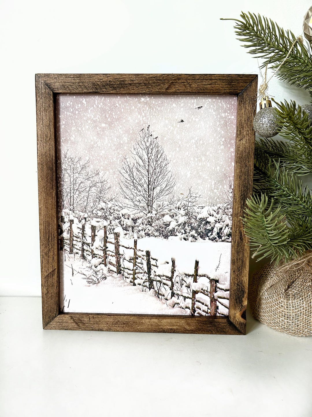 Winter Field Sign / Winter Sign / Snowfall / Christmas Sign / Christmas ...