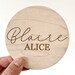 Personalized 3D Baby Name Disc/ Wooden Baby Disc / Baby Announcement ...