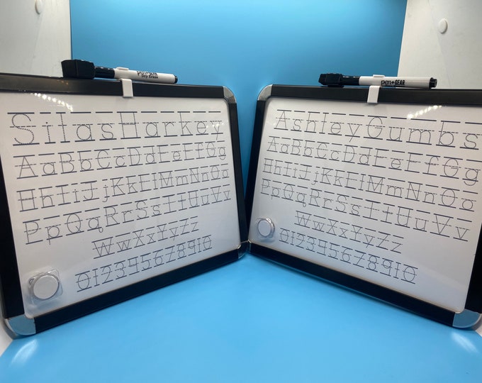 Dry Erase Learning Boards Name Tracing Alphabet Tracing - Etsy