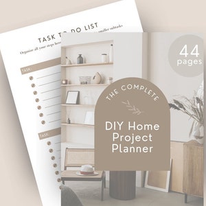 DIY Home Improvement Project Planner, Digital Customizable Template ...