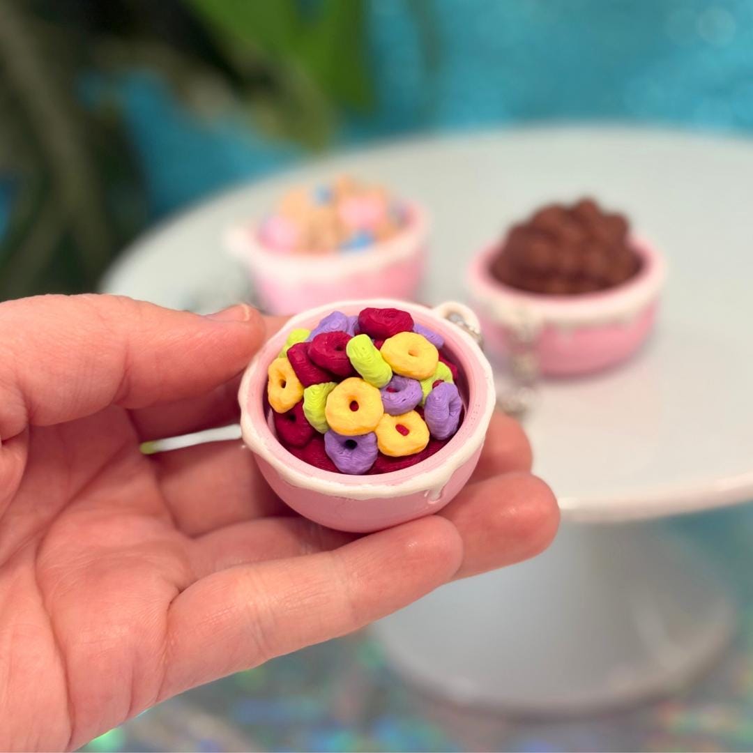 Cereal Bowl Fidget Clicker Keychain – Clicker Toy | Cocoa Puff, Fruit ...