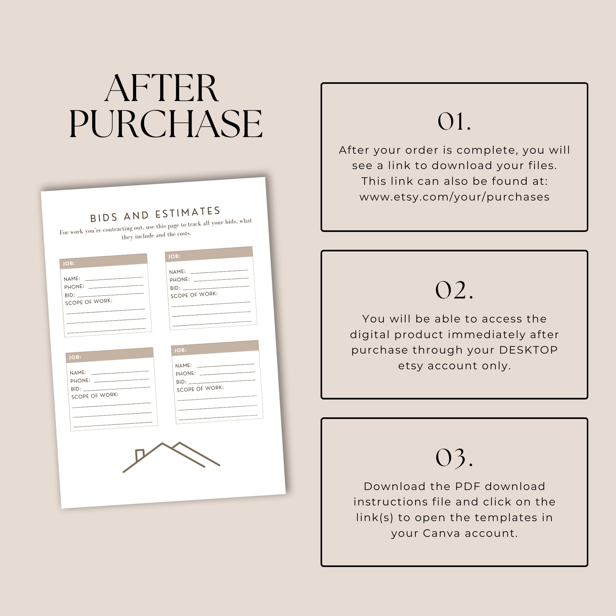 DIY Home Improvement Project Planner, Digital Customizable Template ...