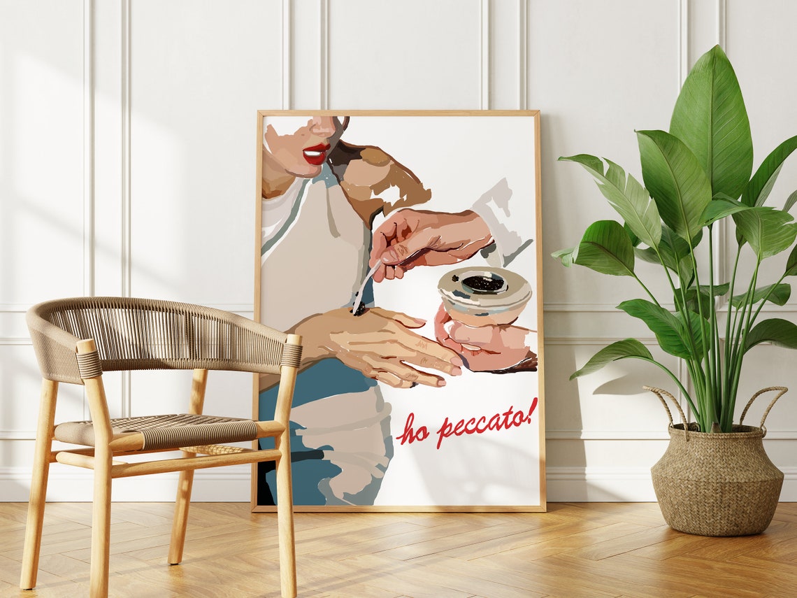 Elegant Caviar Print for Stylish Kitchen Decor | Gastronomy Gift for ...