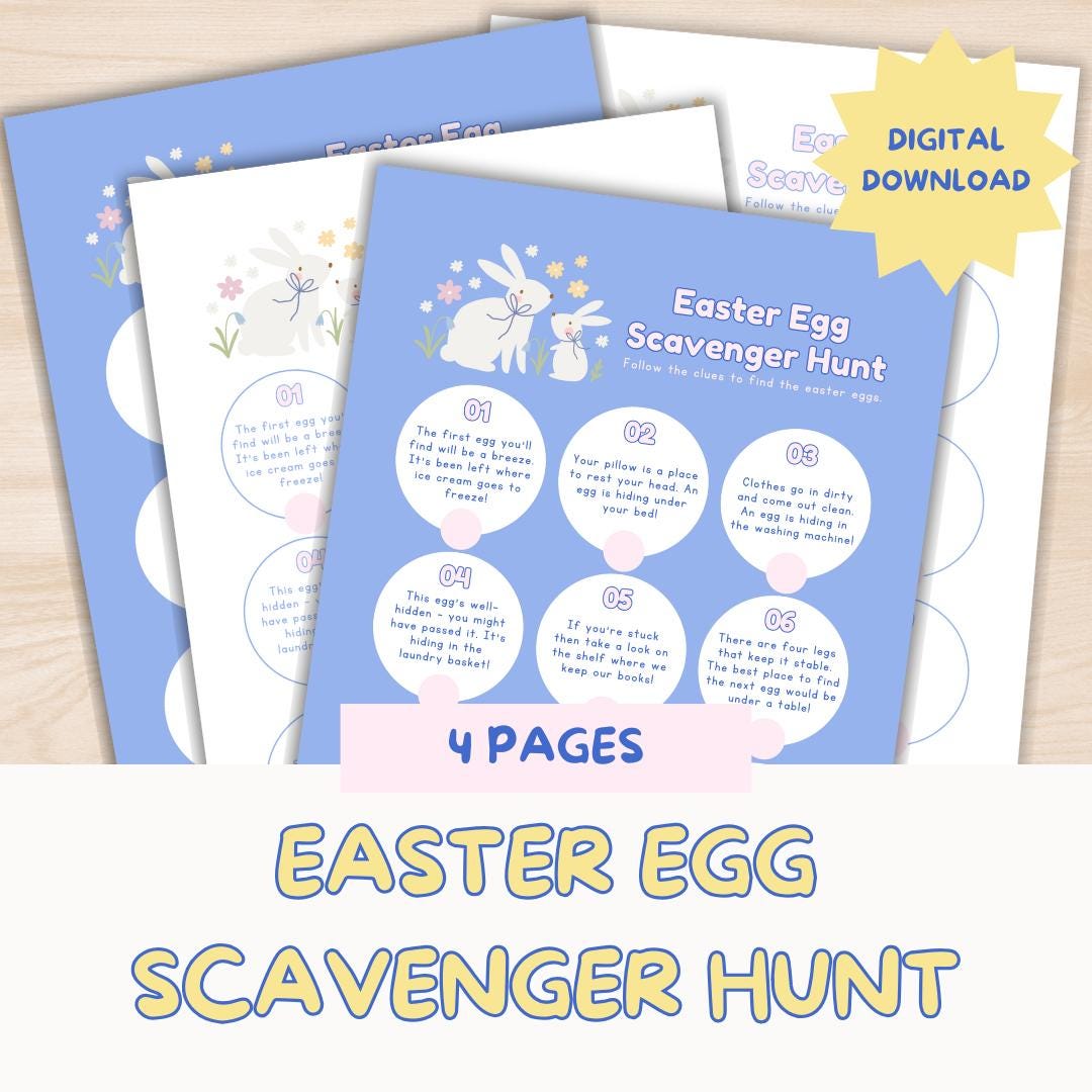Easter Egg Scavenger Hunt - Digital Download - Etsy