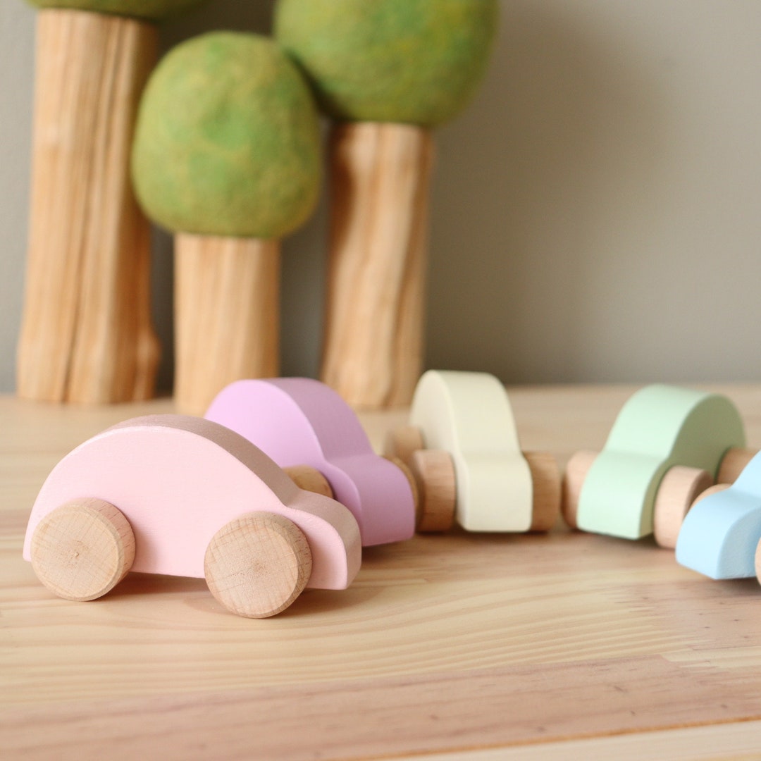 Wooden Pastel Cars - Etsy