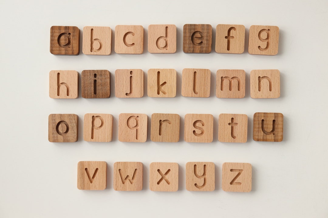 Wooden Letter Tiles / 26 Pcs Lowercase Letter set - Etsy.de