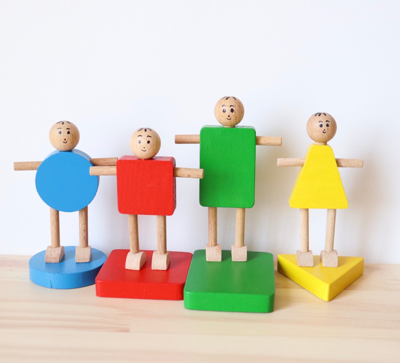 Couleurs & Formes Matching Dolls / Shape People/ montessori - Etsy France