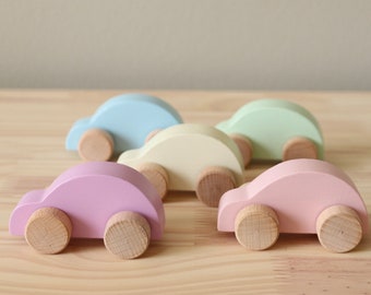 Wooden Pastel Cars - Etsy